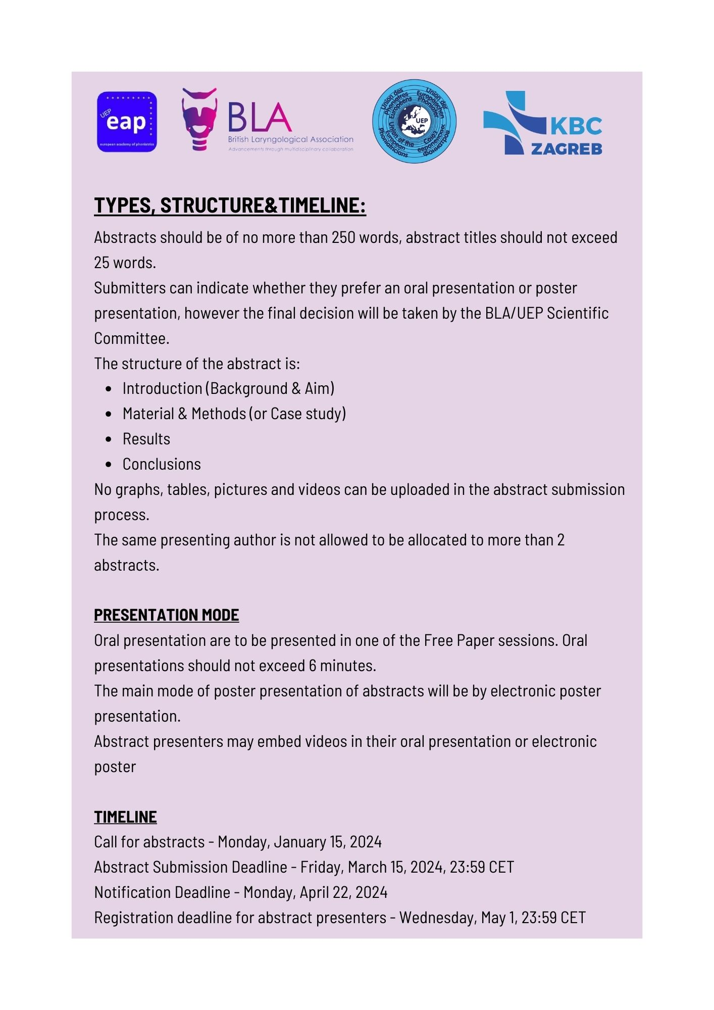 Abstract Submission - Phoniatrics